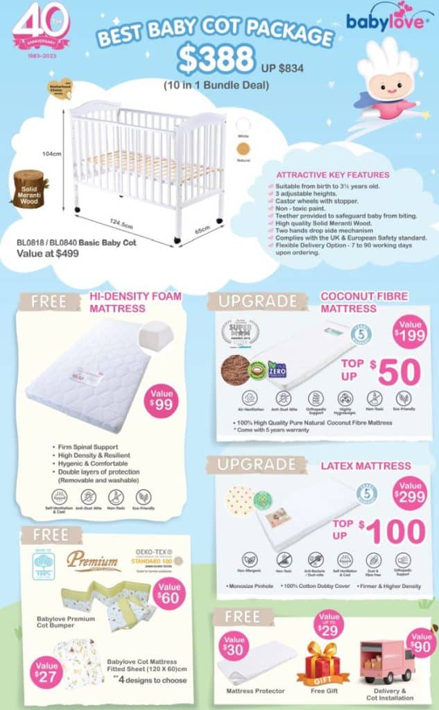 818 / 840 Baby Cot Package – BBLV Pte Ltd